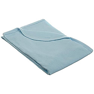 TL Care 100% Natural Cotton Swaddle/Thermal Blanket, Blue, Soft Breathable, for Boys and Girls
