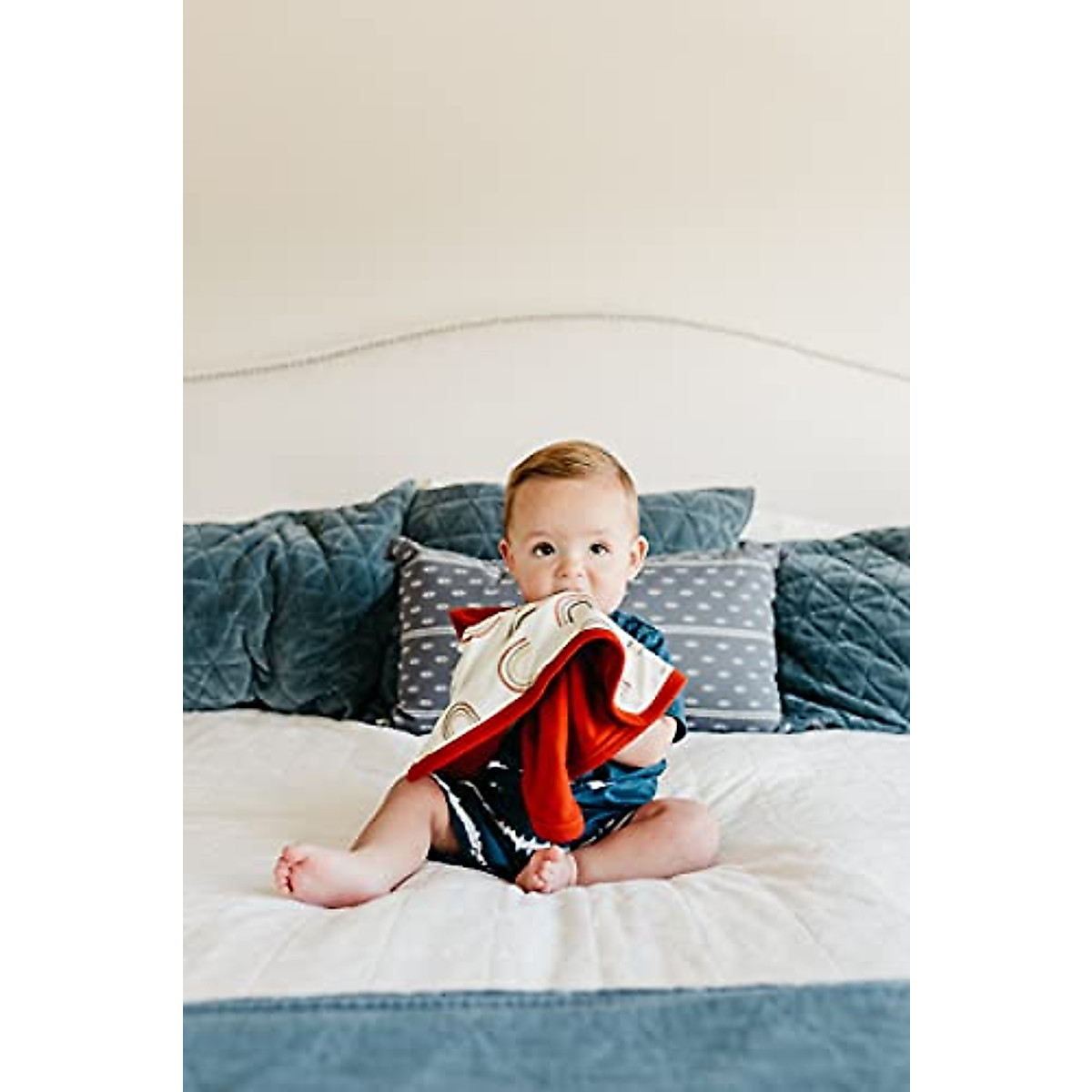 3-Layer Knit Security Blanket Set Sized 16" x 16" 2-Pack "Kona" by Copper Pearl