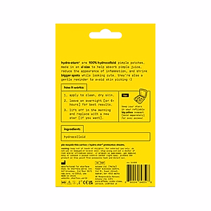 Starface XL Big Star, Large Hydrocolloid Pimple Patches, Absorb Fluid and Reduce Redness, Cute Star Shape, Vegan and Cruelty-Free Skincare (32 Count)