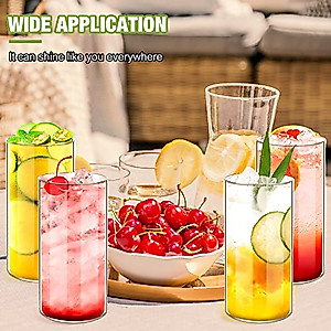 Hoolerry 8 Pack 19 oz Highball Drinking Glasses Thin Highball Glasses Clear Glass Mugs Cocktail Glasses Round Water Glasses Elegant Bar Glassware Glass Drink Tumblers for Coffee Juice Beer Milk