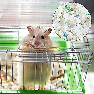 balacoo 450G Hamster Cage Bedding Liner Guinea Pig Cage Litter Box Liners Small Animal Paper Bedding Bunny Bedding Odor Control for Small Pet