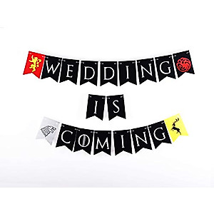 Ideas from Boston-Game of throne Banner, Winter is coming here game of thrones party decorations, Wedding is coming marriage cutouts, GOT banners and flags