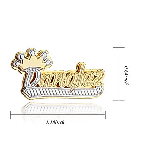 Stud Earrings Personalized for Women 18K Gold-Plate Custom Name Earrings Double Plate Personalized Stud Earrings with Crown Customize Earrings Jewelry Gift for Mother' Day