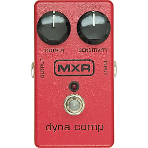 MXR M102 Dyna Comp Compact Guitar Compression Pedal with Output and Sensitivity Knobs Bundle with 2 Patch Cables