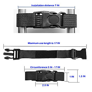 Vukgahao French Door Fridge Lock Pantry Lock for Refrigerators Cabinets RV Cable Tie Best Gifts for Child Safety Products Black 2 Count (Pack of 1) (Black, 1X16 in)