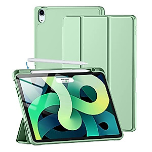 Cousper Case for iPad Air 5th Generation Case 2022/iPad Air 4th Generation Case 2020 10.9 Inch, Trifold Stand Case with Pencil Holder [2nd Apple Pencil Wireless Charging] for iPad Air 5/4 Matcha Green