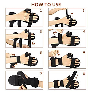 Resting Hand Brace, Soft Stroke Hand Splint Night Support for Men and Women, Hand Rest For Arthritis, Tendonitis, Carpel Tunnel Syndrome, Metacarpal Breaks, Flexion Contractures (S/M)