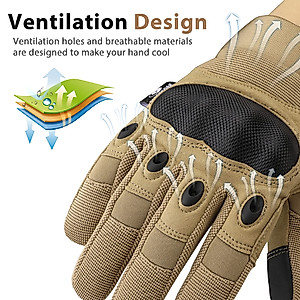 Mossy Oak Tactical Gloves for Men and Women, Touch screen Airsoft Gloves with Hard Knuckle for Hunting, Paintball, Hiking, Camping, Climbing, Cycling, Hunting Gear with Hard Shell & Palm Padding