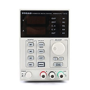 DC Power Supply Variable KA3005D Programmable High Accuracy Adjustable Digital Laboratory Power Supply DC Power Supply 30V 5A 4Ps MA 110V Or 220V with LCD Display (Power Source Standard : 220V)