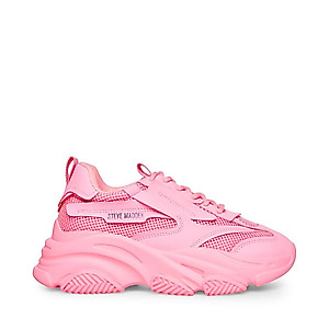 Steve Madden Women's Possession Sneaker, Hot Pink, 6
