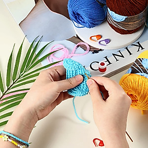 Yinsun 15x50g Acrylic Yarn Skeins 2625 Yards of Soft Yarn for Knitting Crafting Starter Crochet Kit Yarn Bulk for Adult and Kids Craft Projects