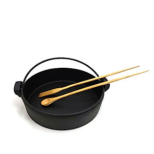 JapanBargain 3789, Bamboo Cooking Chopsticks with Spoon and Fork 3-in-1 Taste and Cook Cooking Utensil for Deep Frying Shabu Hot Pot Noodles, 13 inch Long, 1 Pair