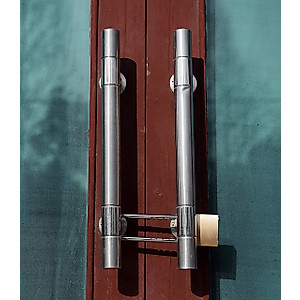 Fu Volante Solid Brass Padlock, 2 inch Wide Body, Outdoor Lock with Removable Adjustable-Length Shackle