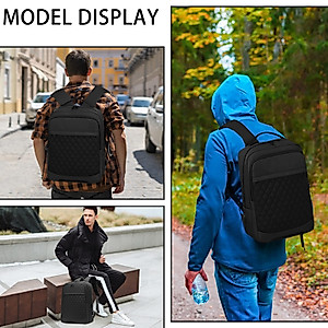 Xdalula 15.6 Inch Backpack Women Men Work Bag Fashion with USB Port, Waterproof Backpacks Nurse Stylish Travel Bags Casual Daypacks for, Business, Black