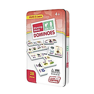Junior Learning Rhyming Word Dominoes Educational Action Games, Multi, Model: JL490