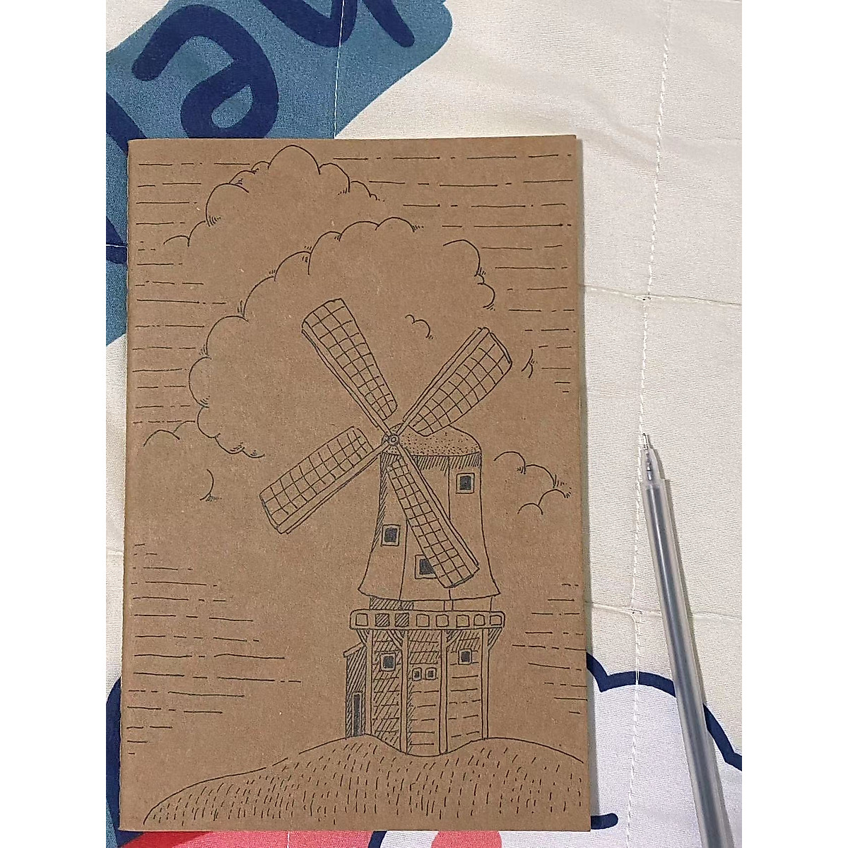 Set of 3 Kraft Cover Journals: 8.25x5.5 inches, 100gsm Ivory Pages, 30 Sheets (60 Pages), Blank, DIY-friendly, and Versatile for Daily Use