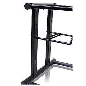 Folding DJ Laptop Stand with Sub-tray Shelf by FAT TOAD | Pro Audio Computer Table Top Rack Stand Mount for iPads, Mixer Controller & Tablets | Portable PC Gear Clamp Holder | Stage Booth, Home Office