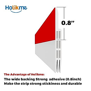 Holikme 2 Door Draft Stopper - Under Door Draft Blocker Insulator - 37" Length (Transparent)