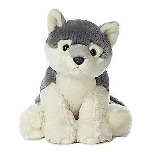 Aurora® Adventurous Destination Nation™ Wolf Stuffed Animal - Global Exploration - Learning Fun - Gray 12 Inches