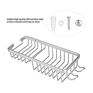 Mumusuki Aluminum Alloy Wall Mounted Storage Shelf Rack Bathroom Shower Organizer Soap Caddy for Bathroom,Toilet Storage