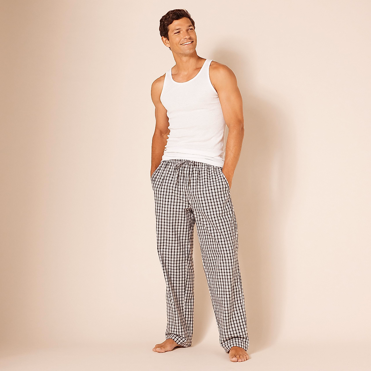 Amazon Essentials Men's Tank Undershirts, Pack of 6, White, X-Large