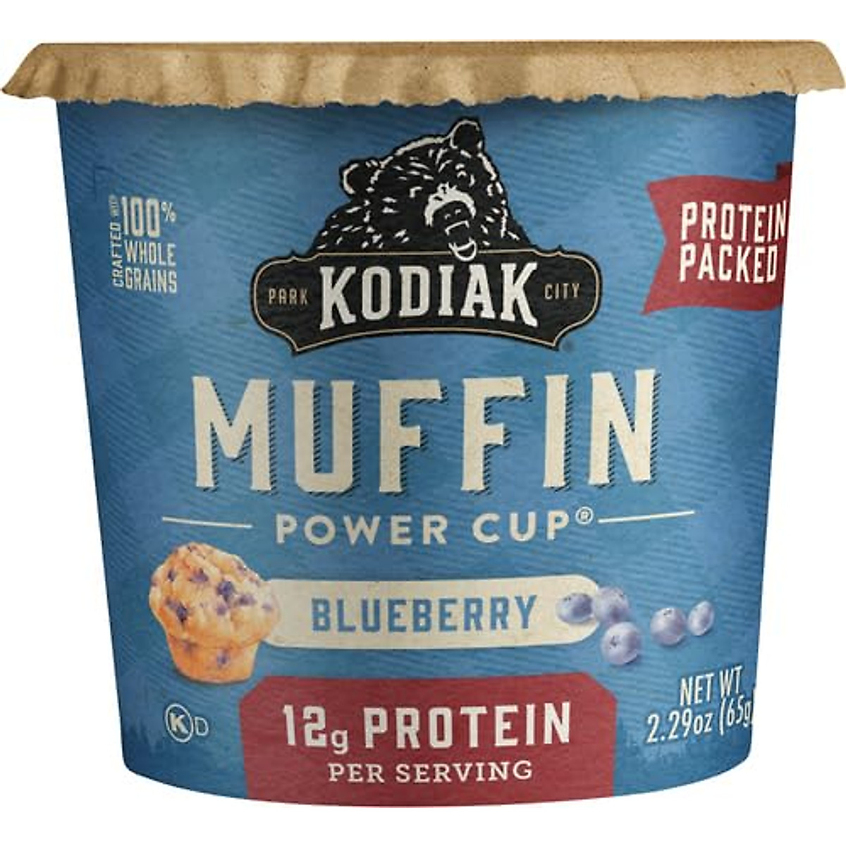 Kodiak Cakes Minute Muffins, Mountain Blueberry, 2.29 Ounce (Packaging May Vary)