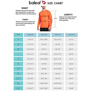BALEAF Men's Long Sleeve Running Shirts Quick Dry Workout Shirts Athletic T-Shirts Lightweight Soft Fishing Tee Tops Orange Size XL
