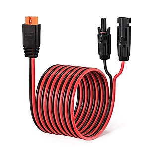 ELFCULB 10AWG Solar to XT60i Charging Cable Solar Panel Extention Cable for Portable Power Station River 600 Solar Generator Battery Pack(25FT)