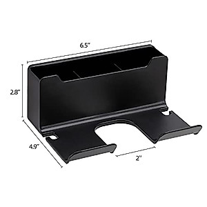 Tecbeauty Hair Dryer Holder Wall Mounted, Hair Tool Organizer, Blow Dryer Holder for Dyson Supersonic Hair Dryer, Bathroom Hair Care Accessories Storage Rack with 3 compartments