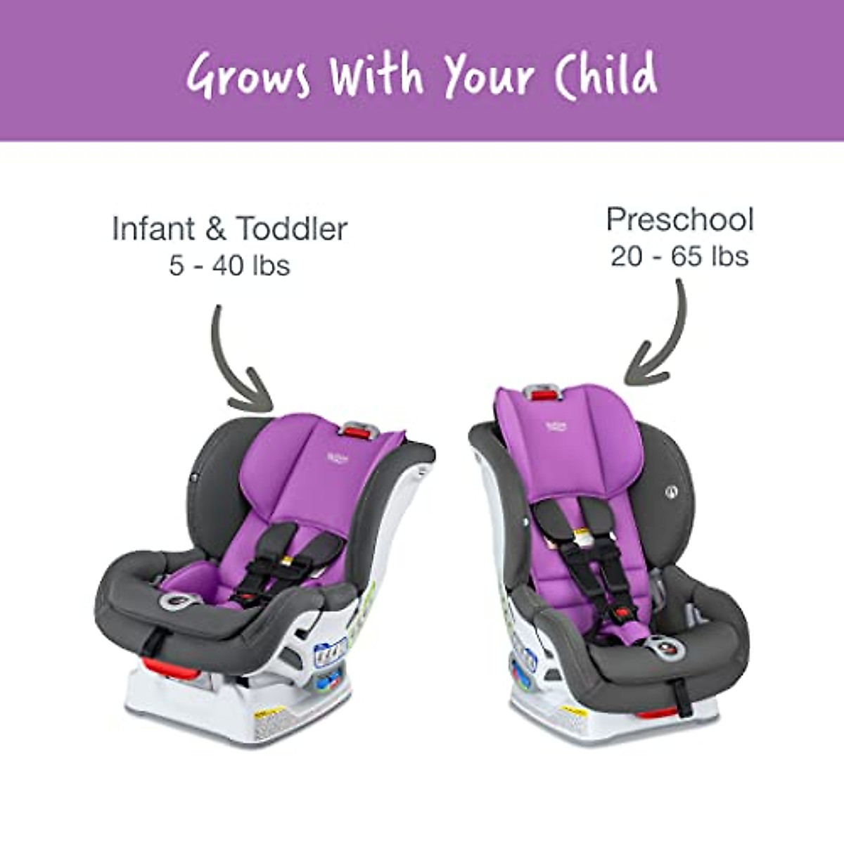 Britax Marathon Clicktight Convertible Car Seat, Mod Purple SafeWash