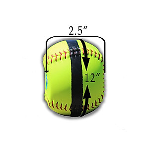 Spinform Softball Pitching and Throwing Spin Trainer, 12" Leather Ball with Raised Stitched Seams, Ideal for All Distances and Speeds