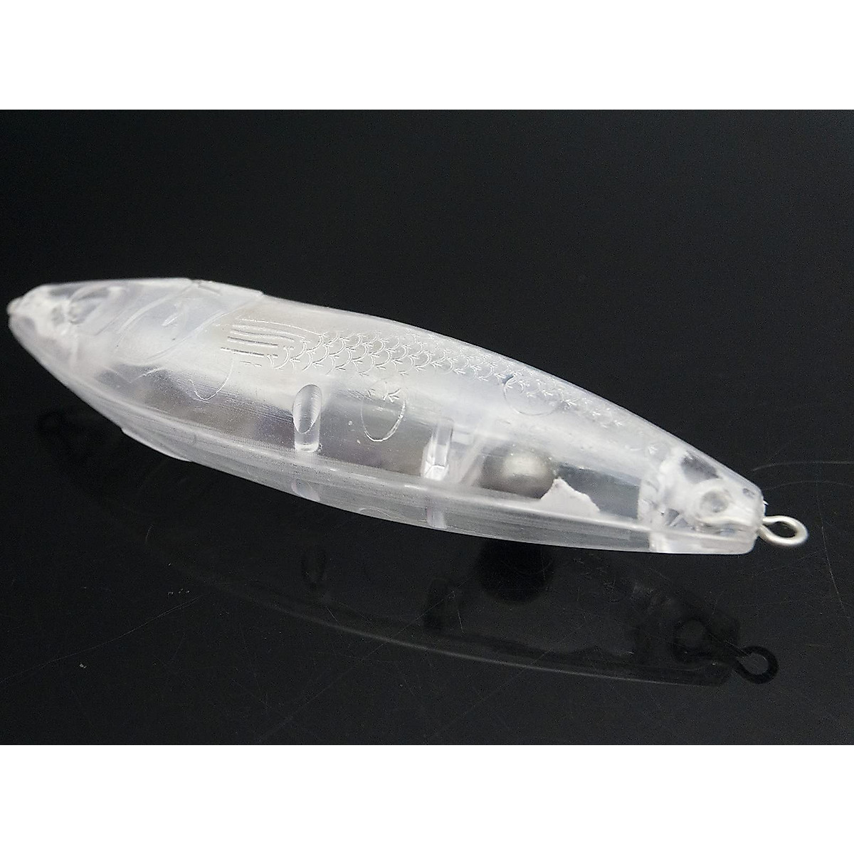 10PCS Unpainted Lure Blanks 10.55g 8.7cm with 7mm Free Fishing Eye Crankbait Simulation Blank Body Clear Hard Baits Trout Salmon Minnow Lure Popper Lures Topwater Freshwater 256