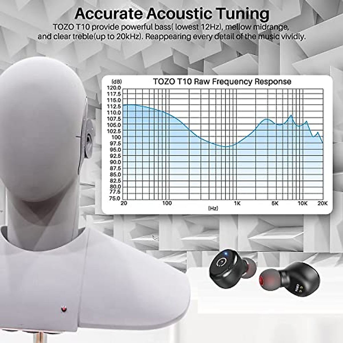 TOZO T10 Bluetooth 5.3 Wireless Earbuds & TOZO T9 True Wireless Earbuds ENC 4 Mic Call Noise Cancelling Bluetooth 5.3 Headphones