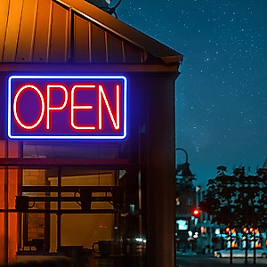Open Signs for Business Ultra Bright LED Neon Open Signs 16 Inch Plug In Electric Light Up Open Sign with ON/OFF Switch for Business Storefront Window Glass Door Shop Store Florists Bar Salon Cafes Restaurant Pubs