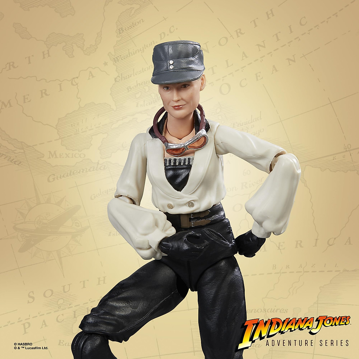 Indiana Jones and The Last Crusade Adventure Series Dr. Elsa Schneider Action Figure, 6-inch Action Figures, Toys for Kids Ages 4 and Up, Medium
