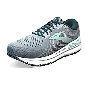 Brooks Women's Addiction GTS 15 Supportive Running Shoe - Grey/Navy/Aqua - 11.5 Narrow