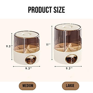 SENAOU Grain Storage Tank Grain Dispenser 360°Rotating Kitchen Storage Containers (11lb)