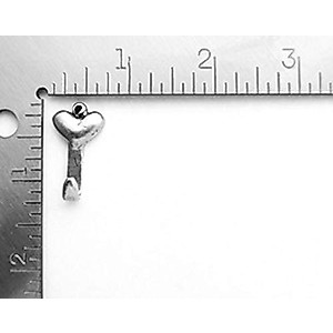 Norma Jean Designs 3PC Set Mini Heart Hooks, Antique Silver