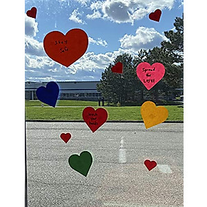 124 in a Pack- Valentine's Large Creative Cut-Out Set, 4 assortments Hearts, 5.5” Cut-Outs Classroom Décor, Valentine's Day Theme, and Craft Activities for Kids