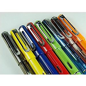 8 PCS Jinhao 599 Fountain Pens Diversity Set Transparent and Unique Style