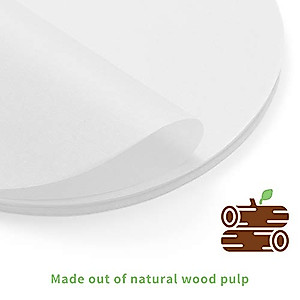 Melala 200Pcs Parchment Paper Rounds 7 Inch,Non-Stick Precut Parchment Paper Liners for Tortilla Press,Air Fryer,Round Cake Pan,Springform Pan,Toaster Oven(White)