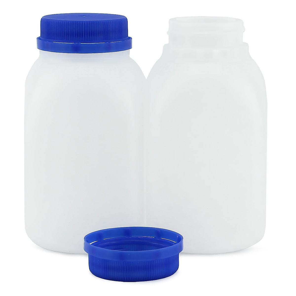 Cornucopia Brands 8-Ounce Plastic Milk Bottles (12-Pack); HDPE Bottles Great for Milk, Juice, Smoothies, Lunch Box & More, BPA-Free, Dishwasher-Safe, BPA-free