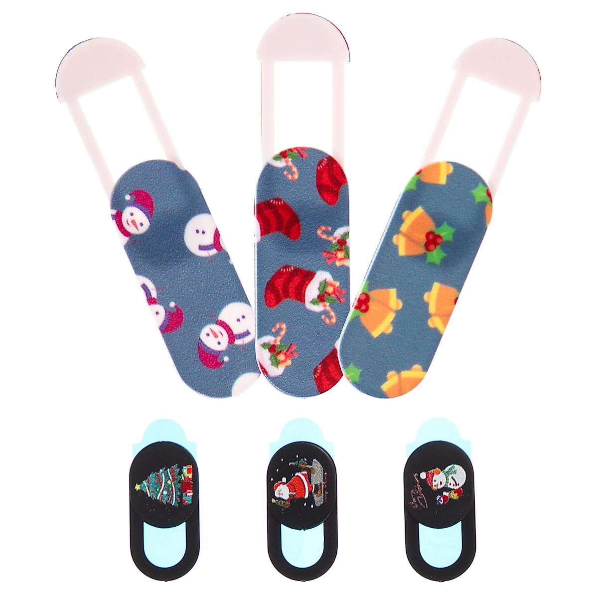 Sosoport 6pcs Christmas Cover Laptop Blocker Webcam Cover Slide Webcam Privacy Lens Protector Laptop Cover Slide Cover Slider Various Protective Case Abs