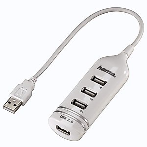 Hama | USB 2.0 Hub 1:4 | Bus-Powered | White