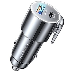 LISEN PD45W&QC24W USB C Car Charger Samsung Car Charger, 3 in 1 Super Fast Charging Adapter