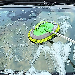 NOLITOY Microfiber Car Wash Brush Mop Mitt, Car Cleaning Supplies Kit Duster Washing Car Tools Accessories, Scratch- Free Replacement Head