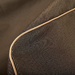 Budge P5A09BTNW3 StormBlock Hillside Square Patio Table Cover Premium, Outdoor, Waterproof, Medium, Black and Tan Weave