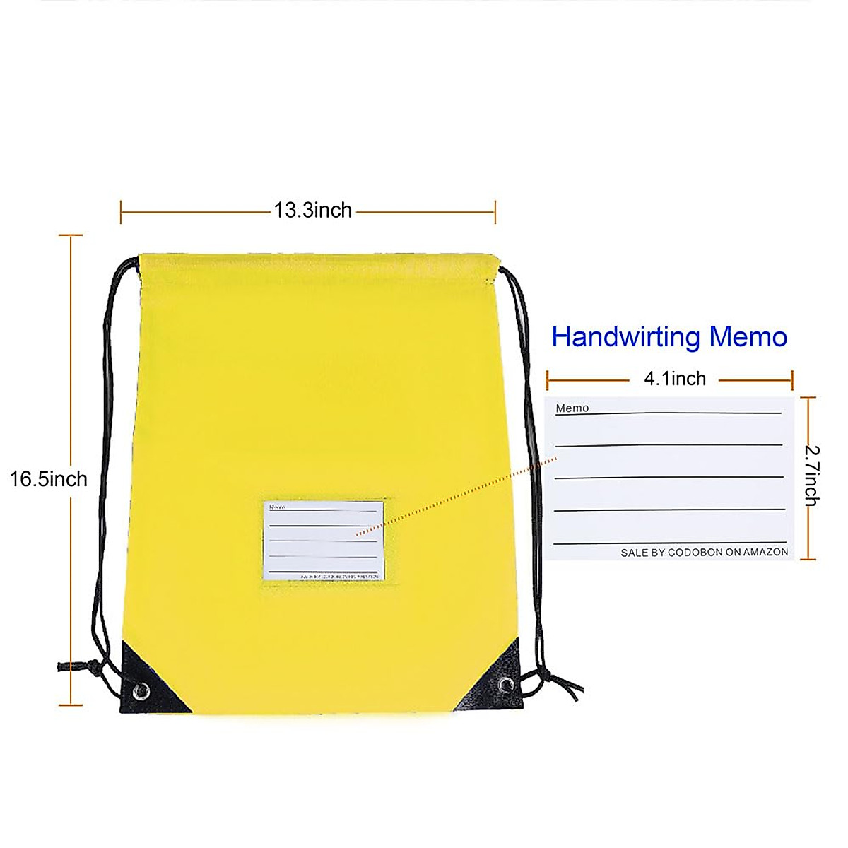 40 Pcs Drawstring Bags,Bulk Draw String Backpack, DIY Gym Sports Cinch Bag Sackpack for Women Men, Yellow