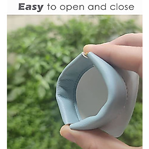 VOFOON [Upgrade] Leather Mini Squeeze Coin Purse, Small Jewelry Pouch Leather Travel Bag Coin Holder For Men/Women 2/4 Pack