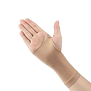 Palm Hand Brace Wrist Support Compression Sleeve for Carpal Tunnel (M, Skin)